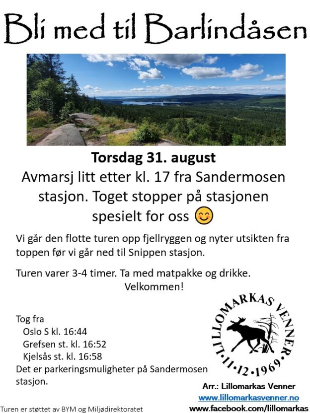 Bli med til Barlindåsen torsdag 31. august | Lillomarkas venner